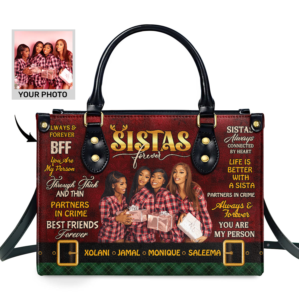 Sistas Forever - Personalized Leather Handbag – Sistabag