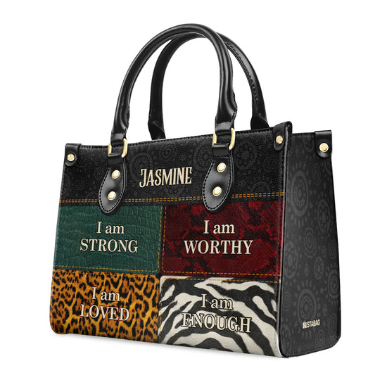 I Am - Personalized Leather Handbag SB08 – Sistabag
